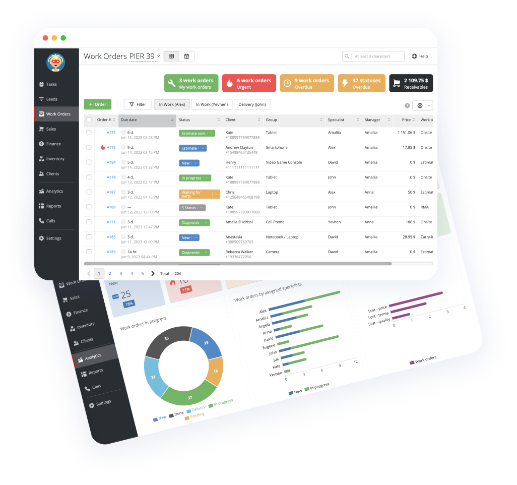 Business management software – Software for service businesses